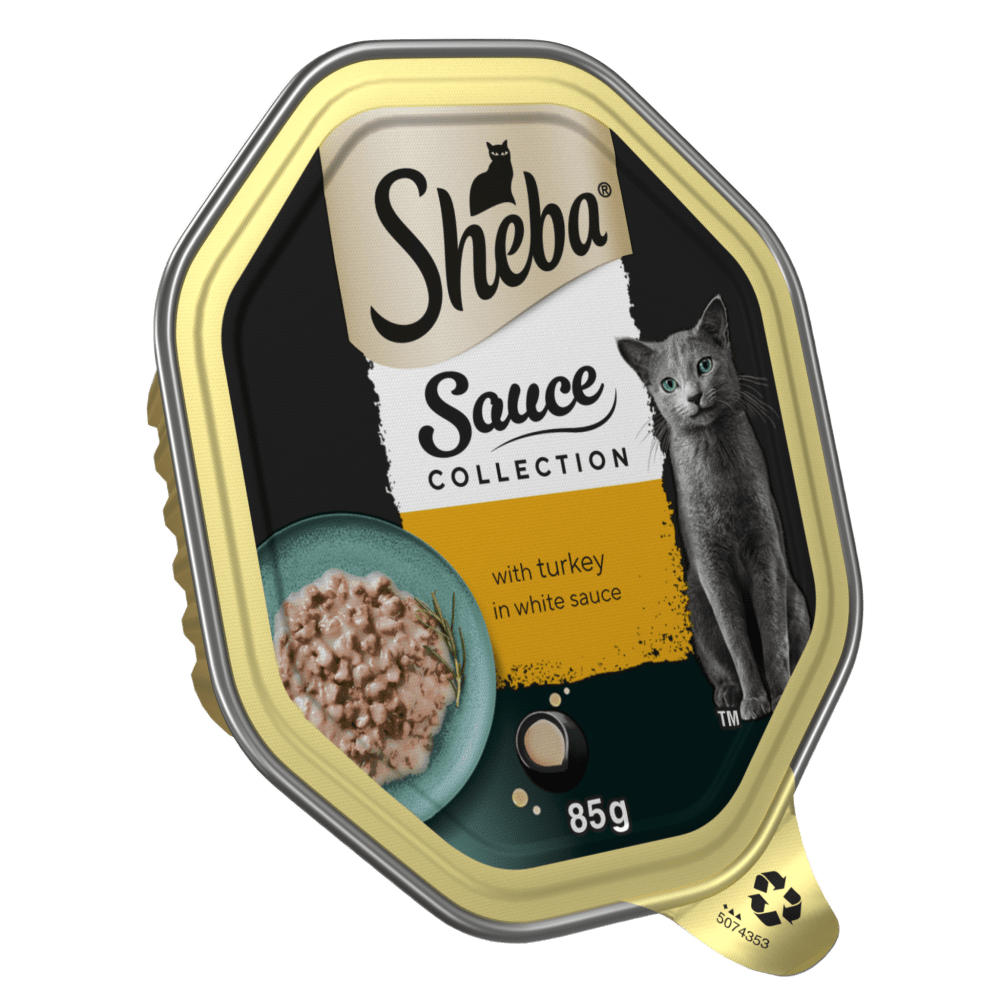 SHEBA® Sauce Collection Adult Cat Food with Turkey in White Sauce 85g Tray