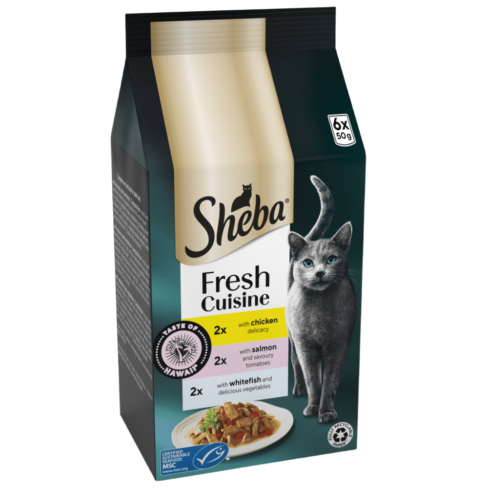 SHEBA® Fresh Cuisine Taste of Hawaii Wet Cat Food Fish in Gravy 6x50g Pouch