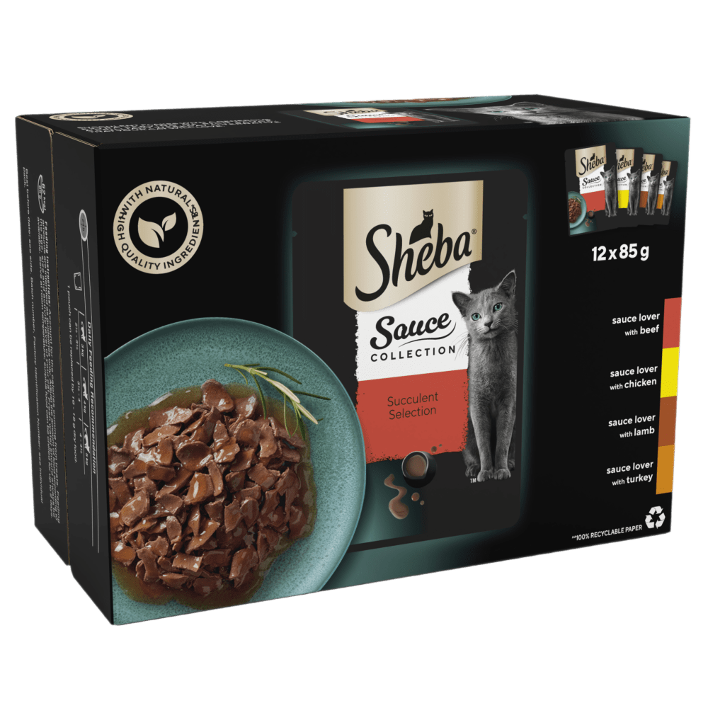 SHEBA® Sauce Collection Adult Cat Food Succulent Selection 12 x 85g Pouch